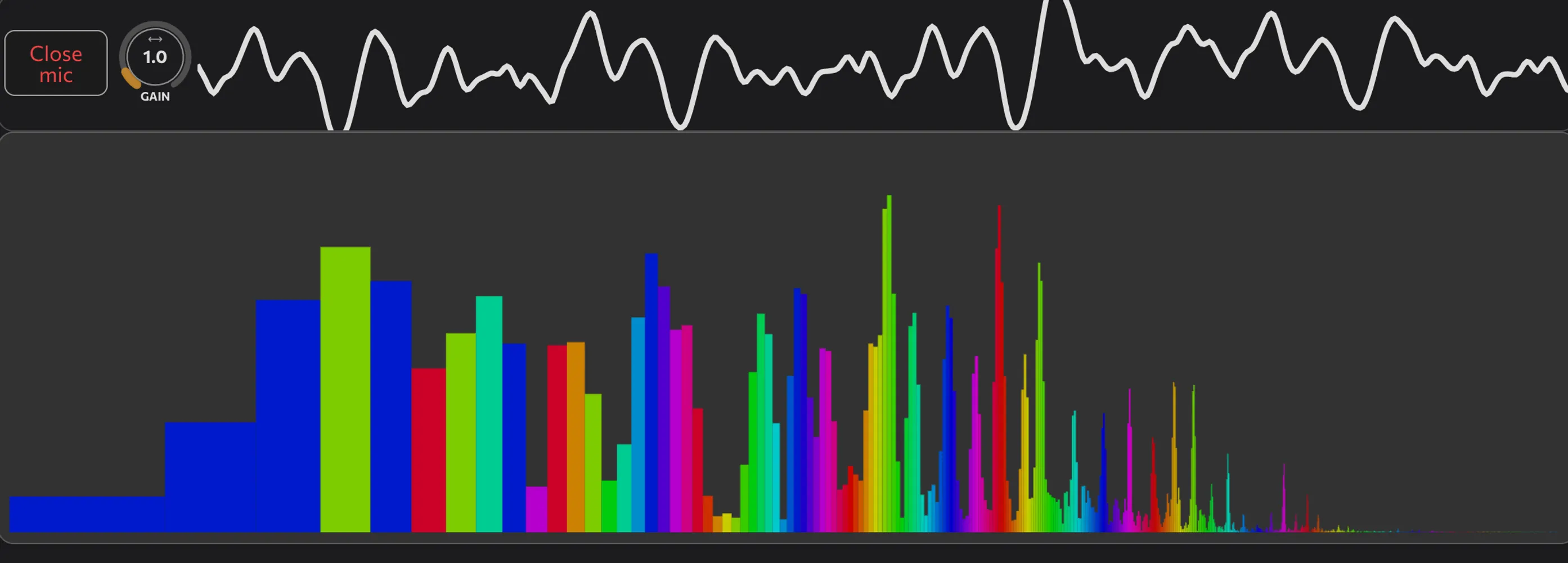Microphone audio analysis | Chromatone.center