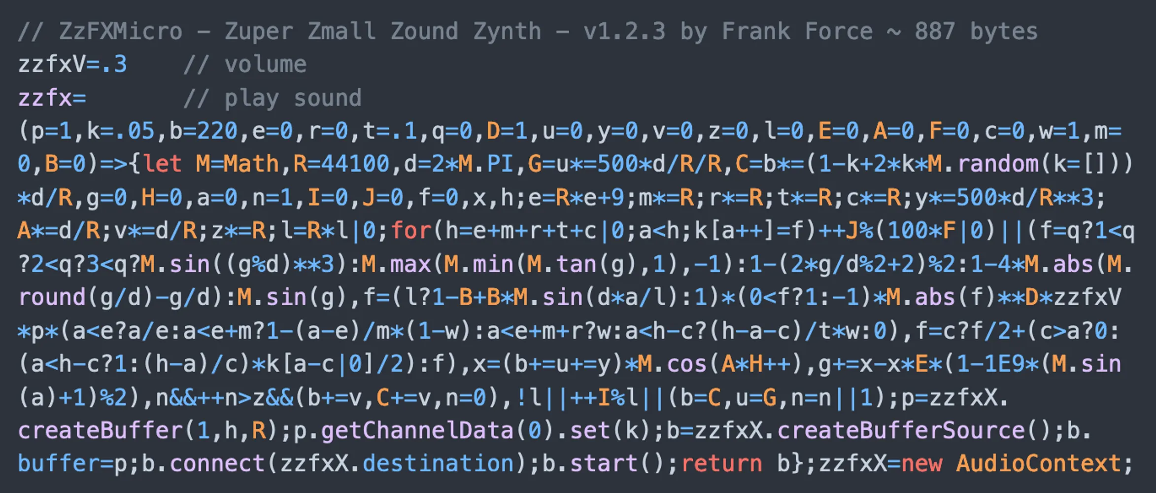 ZZFX | Chromatone.center